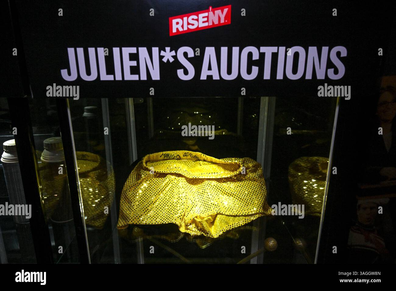 Saturday Night Live Chris Kattan "Mango" shorts on display during an ...