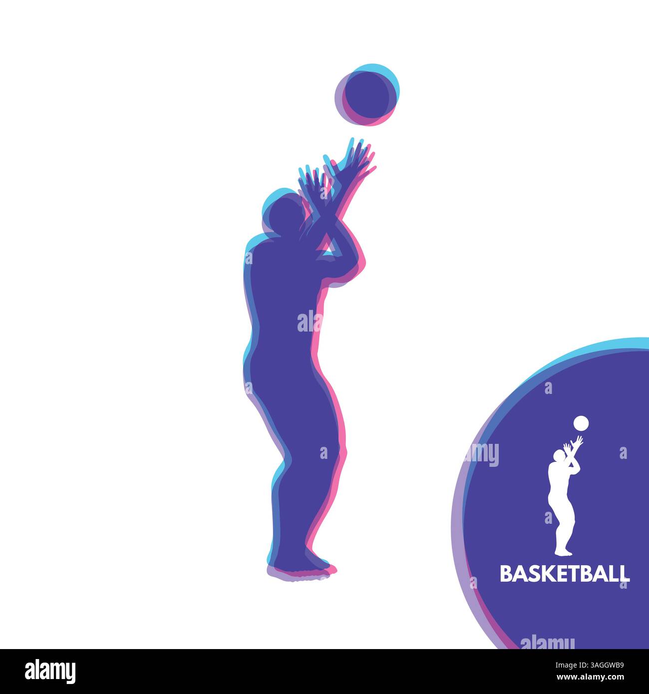 Basketball player with ball. Sport Symbol. Design Element. Vector ...