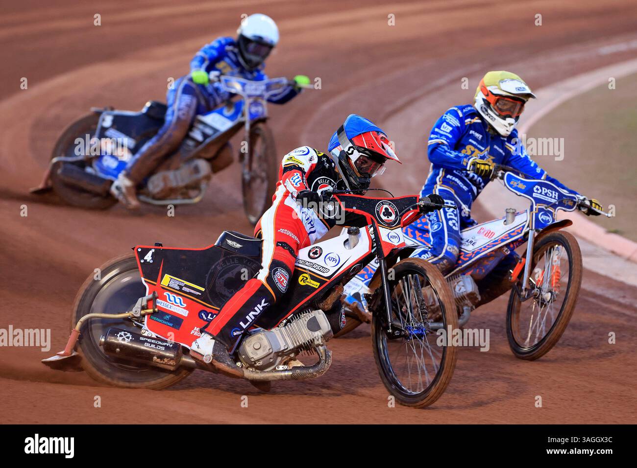 Zach Cook of Belle Vue ‘ATPI' Aces leads Niels-Kristian Iversen of PSH ...