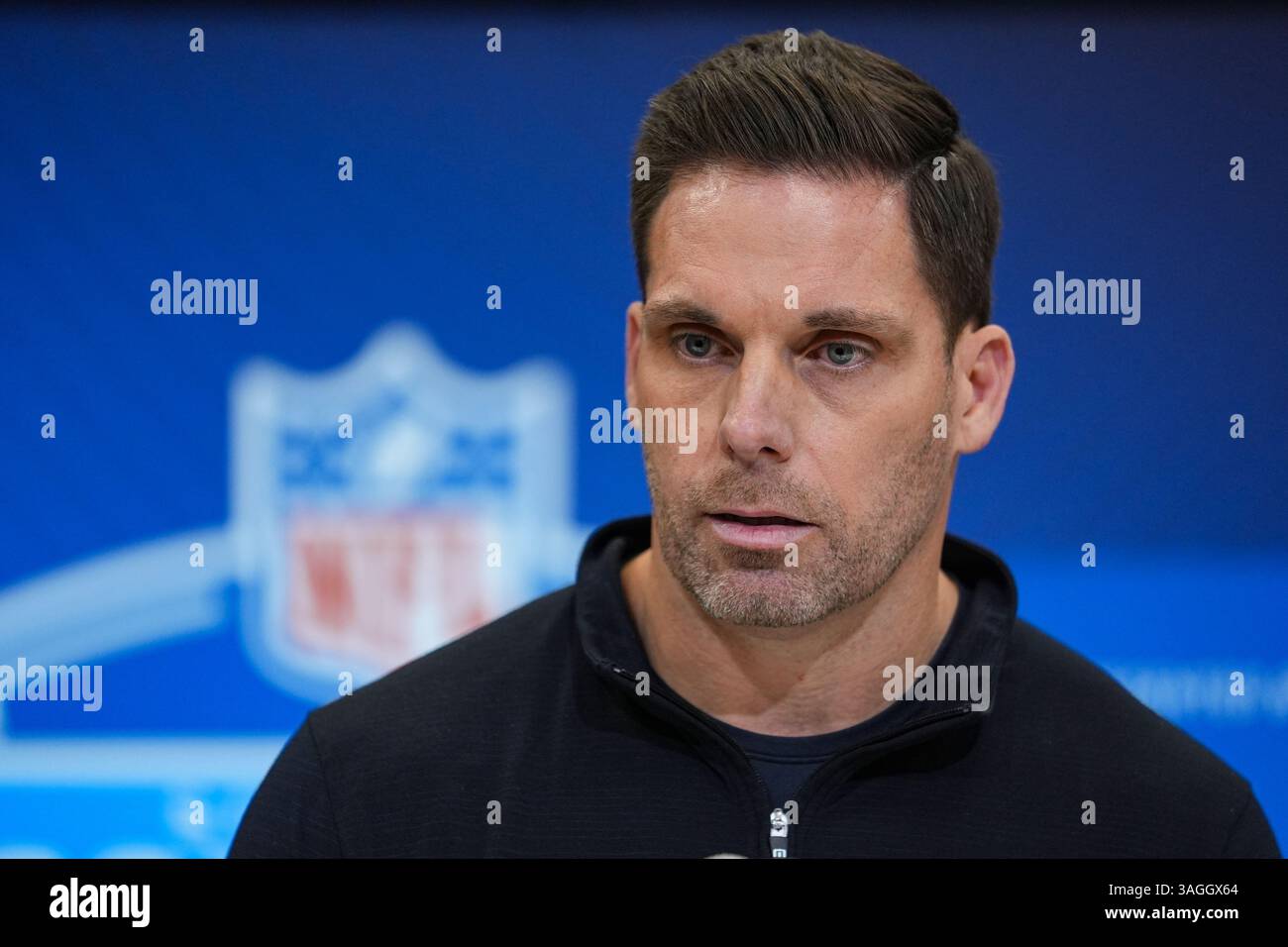 FILE - Carolina Panthers general manager Dan Morgan speaks during a ...