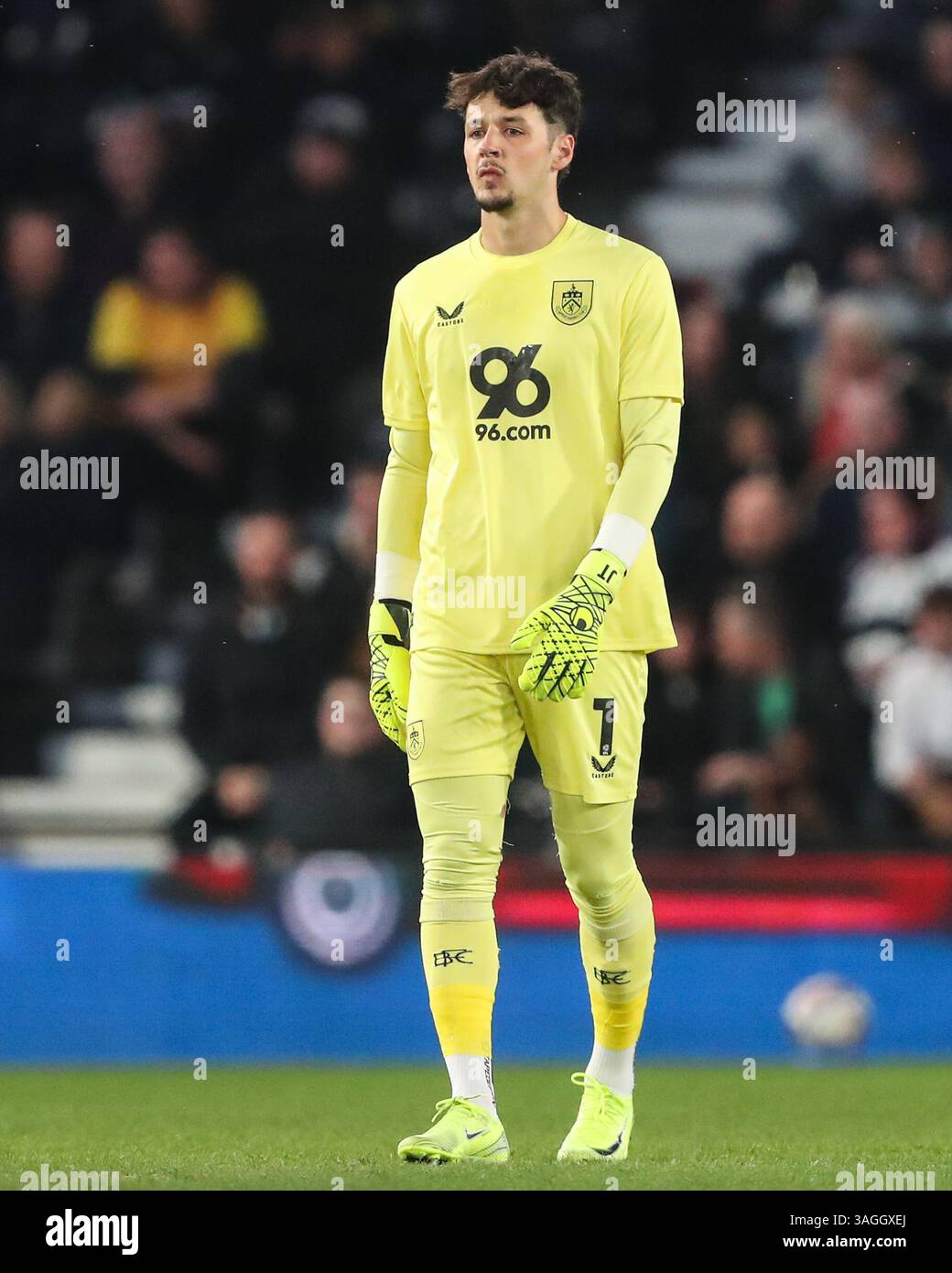 James Trafford of Burnley during the Sky Bet Championship match Derby ...
