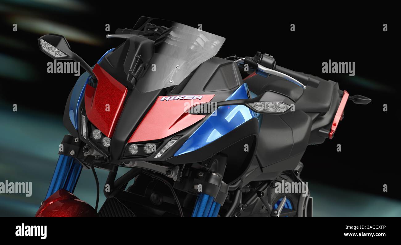 Yamaha NIKEN-Revolutionary Leaning Multi-Wheel Chassis Stock Photo - Alamy