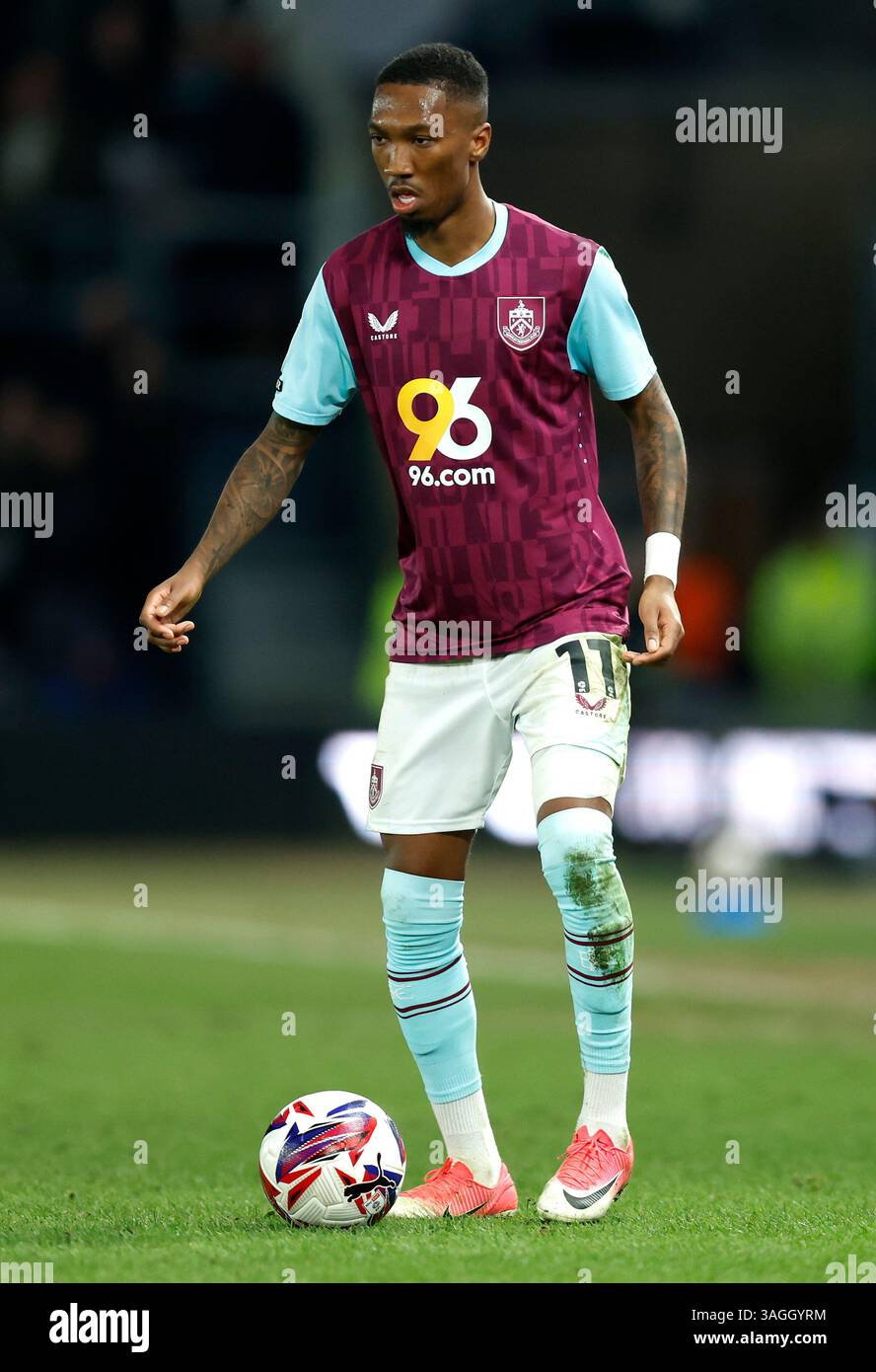 Burnley's Jaidon Anthony in action during the Sky Bet Championship ...