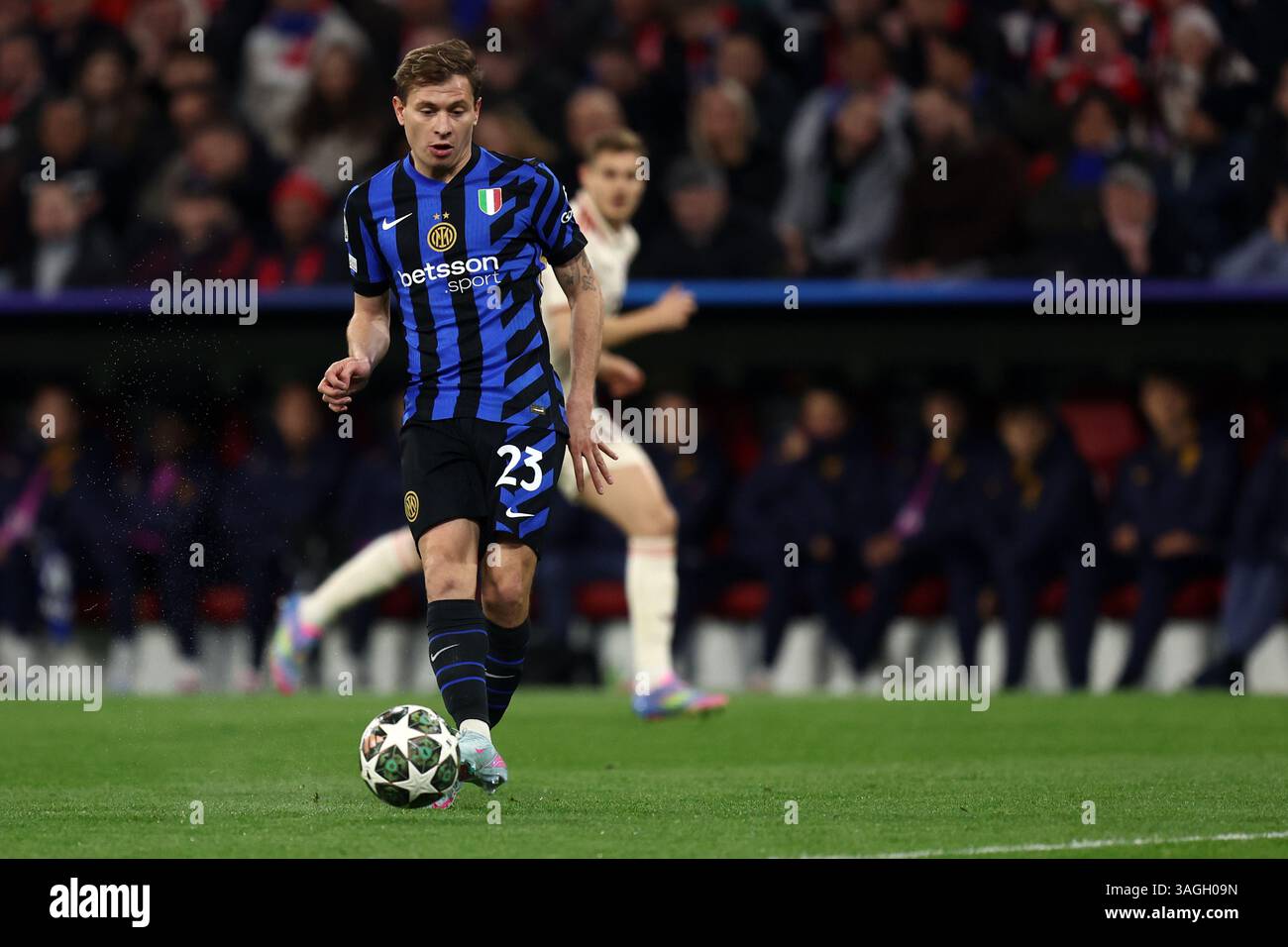 Munchen, Germany. 08th Apr, 2025. Nicolo Barella of Fc Internazionale ...
