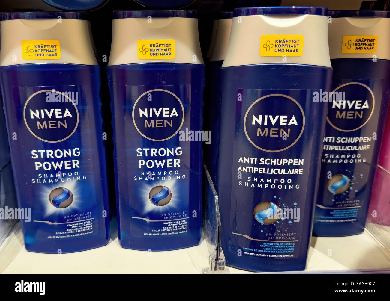 Showcasing NIVEA Men Strong Power and Anti-Dandruff shampoo products in ...