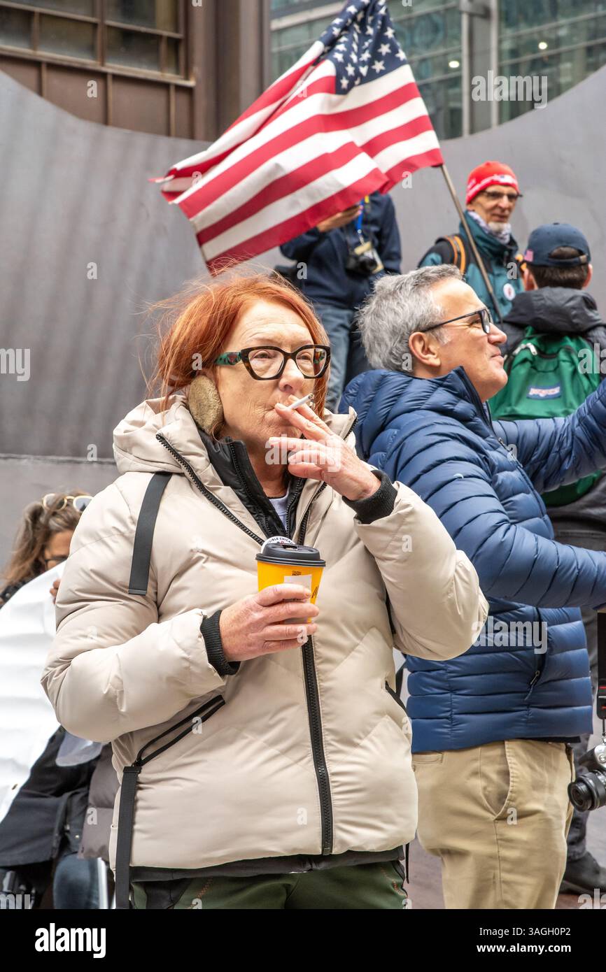 Chicago, Illinois, USA - April 5th, 2025: The "Hands Off" protest in ...