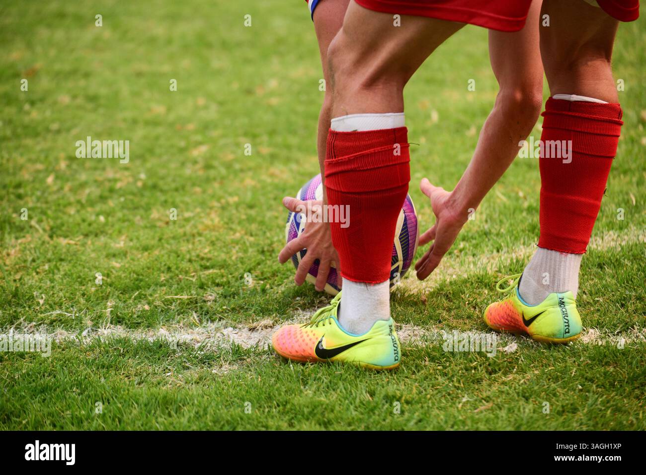 Kathmandu, Bagmati, Nepal. 5th Apr, 2025. VINCENT KOZIELLO of Kathmandu Rayzrs positions the ...