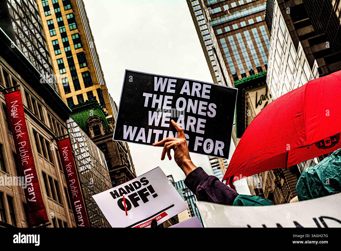 New York, New York, USA. 5th Apr, 2025. New Yorkers marched against ...