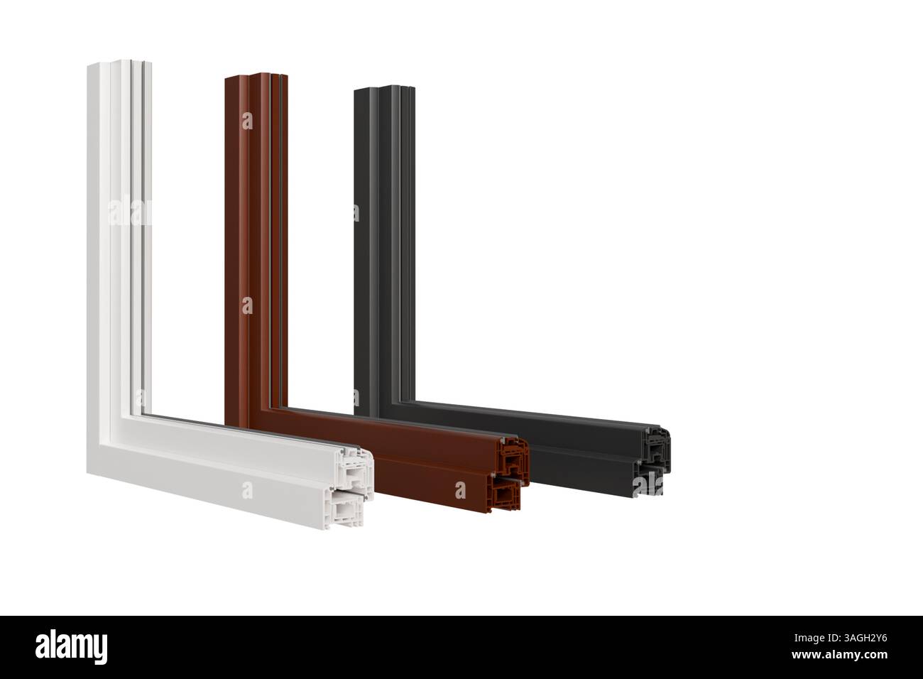 Cross section of pvc profiles for window hi-res stock photography and ...