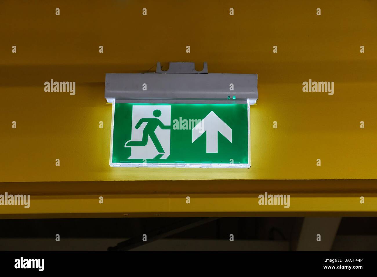 Emergency Exit Sign Stock Photo - Alamy