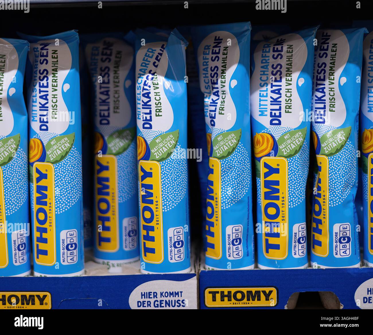 Eye catching blue packaging hi-res stock photography and images - Alamy