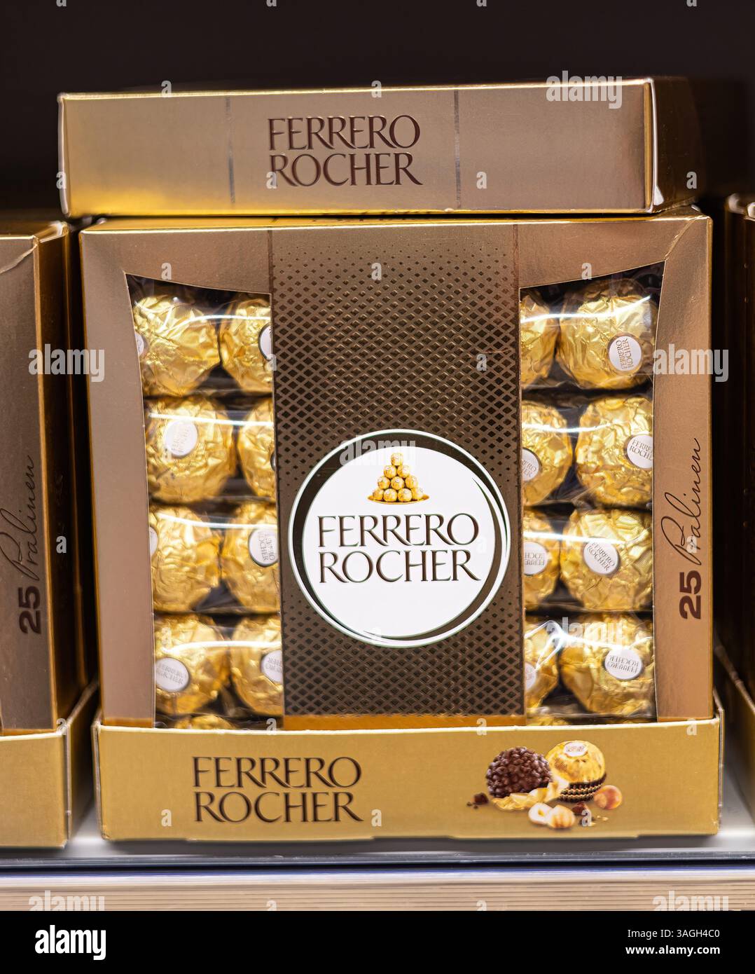 An exquisite collection of Ferrero Rocher chocolates beautifully ...