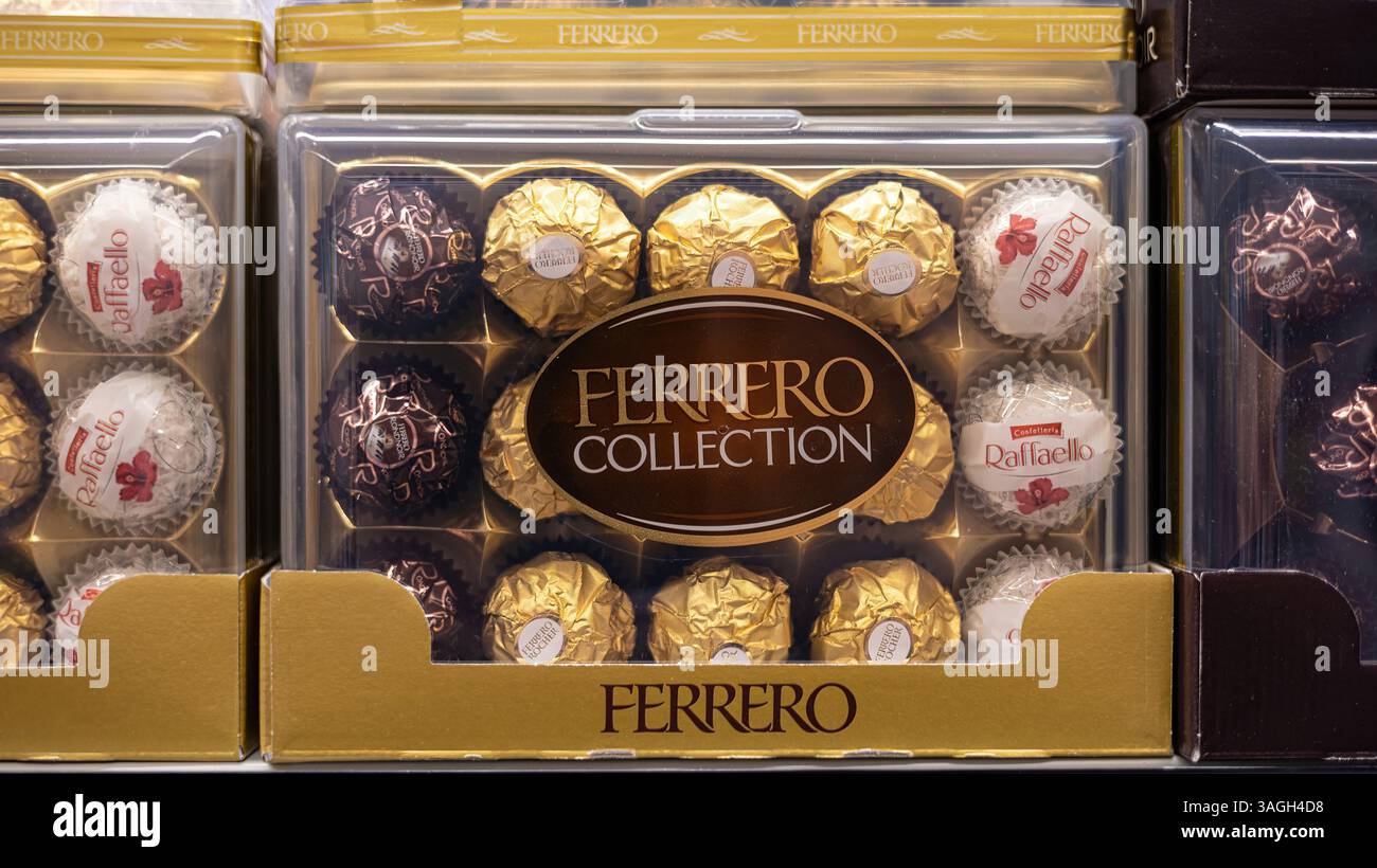 An exquisite collection of Ferrero Rocher chocolates beautifully ...