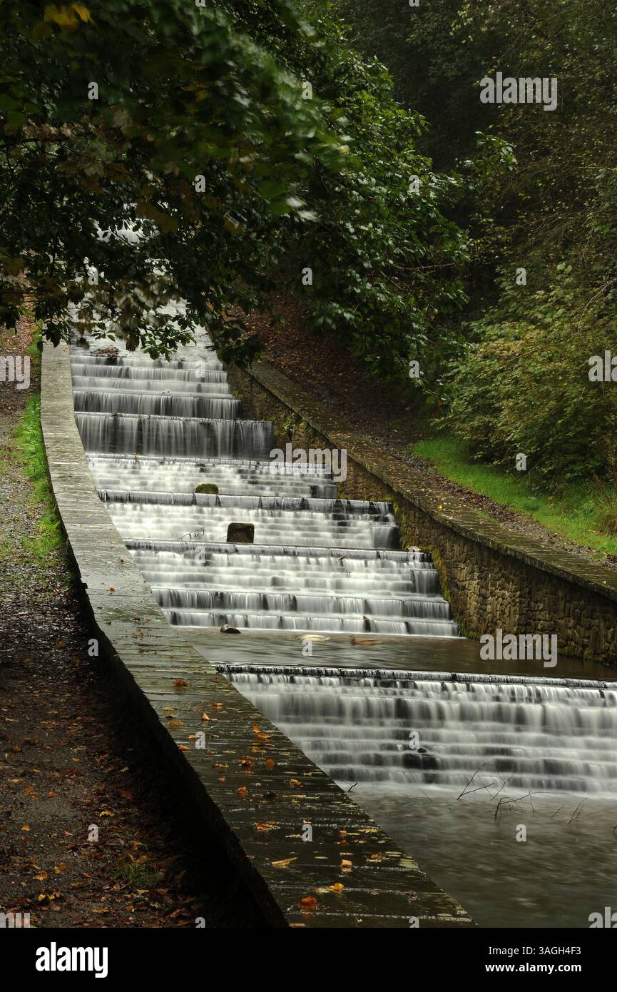 The Formal Cascade, Gnoll Estate Country Park, Neath Stock Photo - Alamy