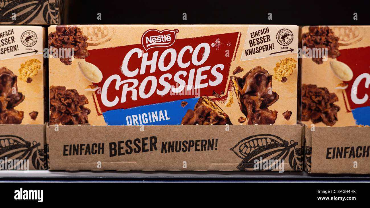 Premium Nestle Choco Crossies box, a crunchy chocolate treat that ...
