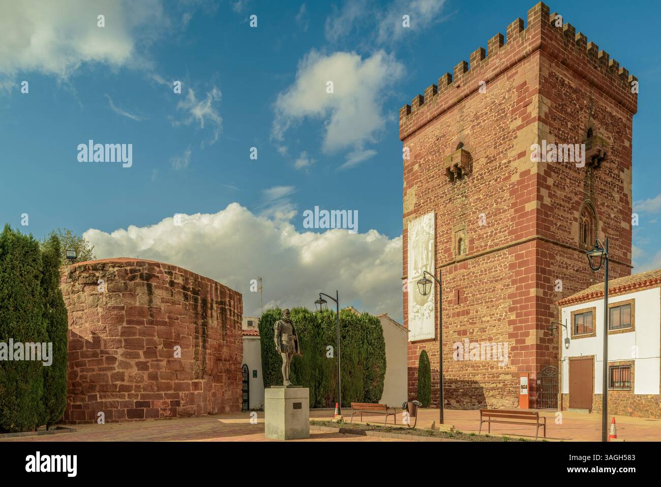 Torreon del Gran Tapiz (Great Tapestry Tower) in the Plaza de Santa ...