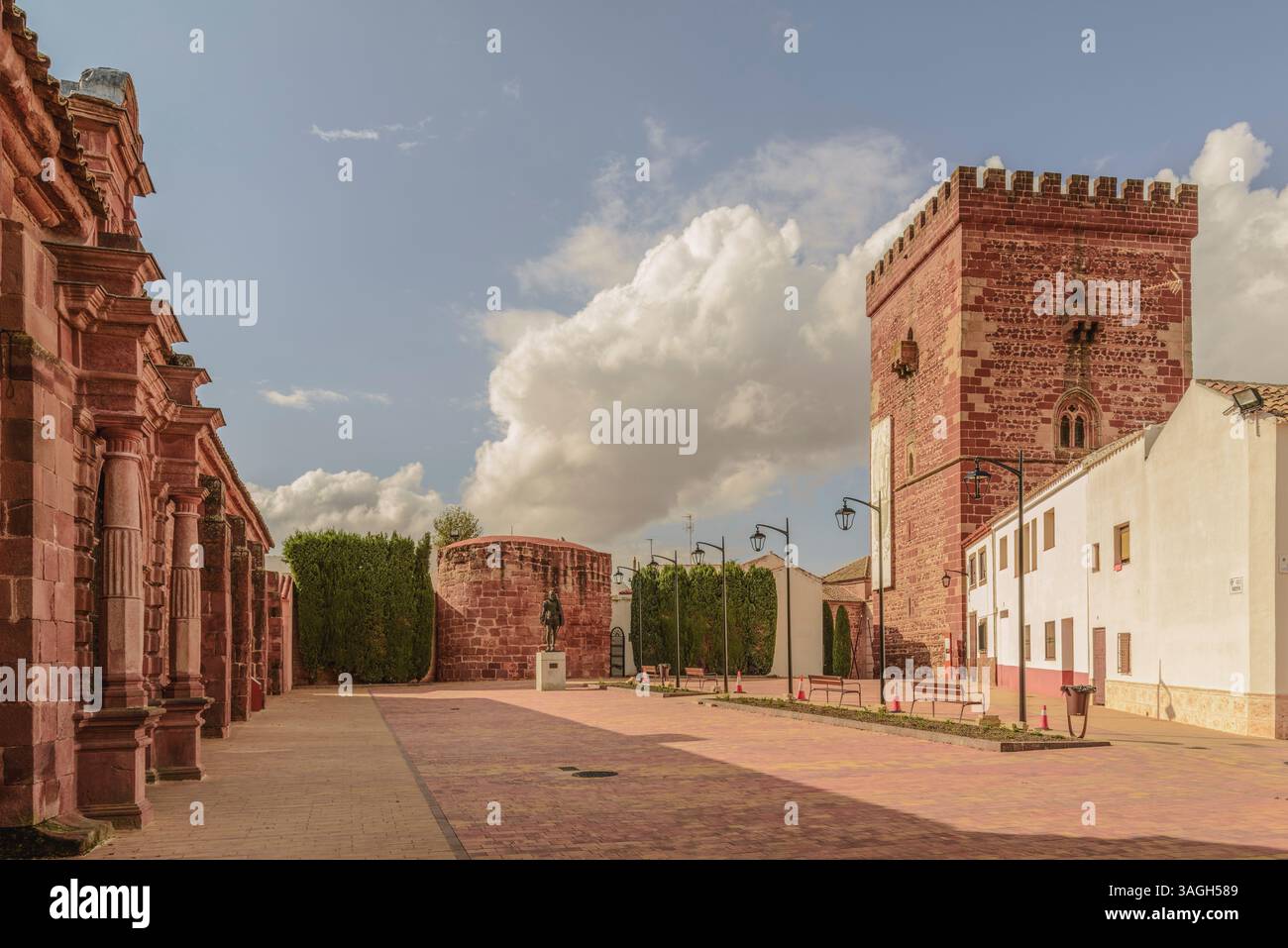 Torreon del Gran Tapiz (Great Tapestry Tower) in the Plaza de Santa ...