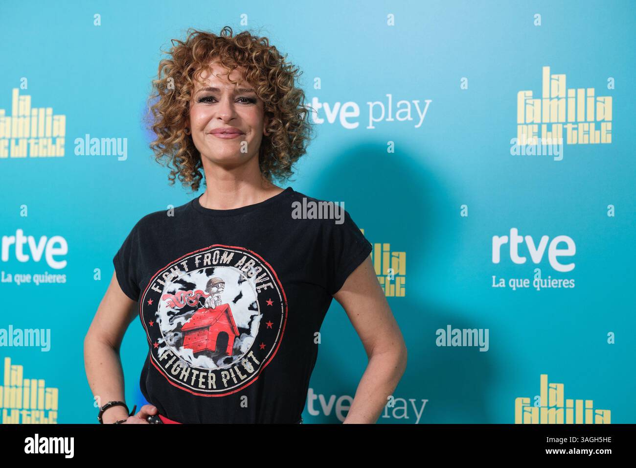 Madrid, Spain. 08th Apr, 2025. Gema Fernandez during the presentation of the TV show LA FAMILIA ...