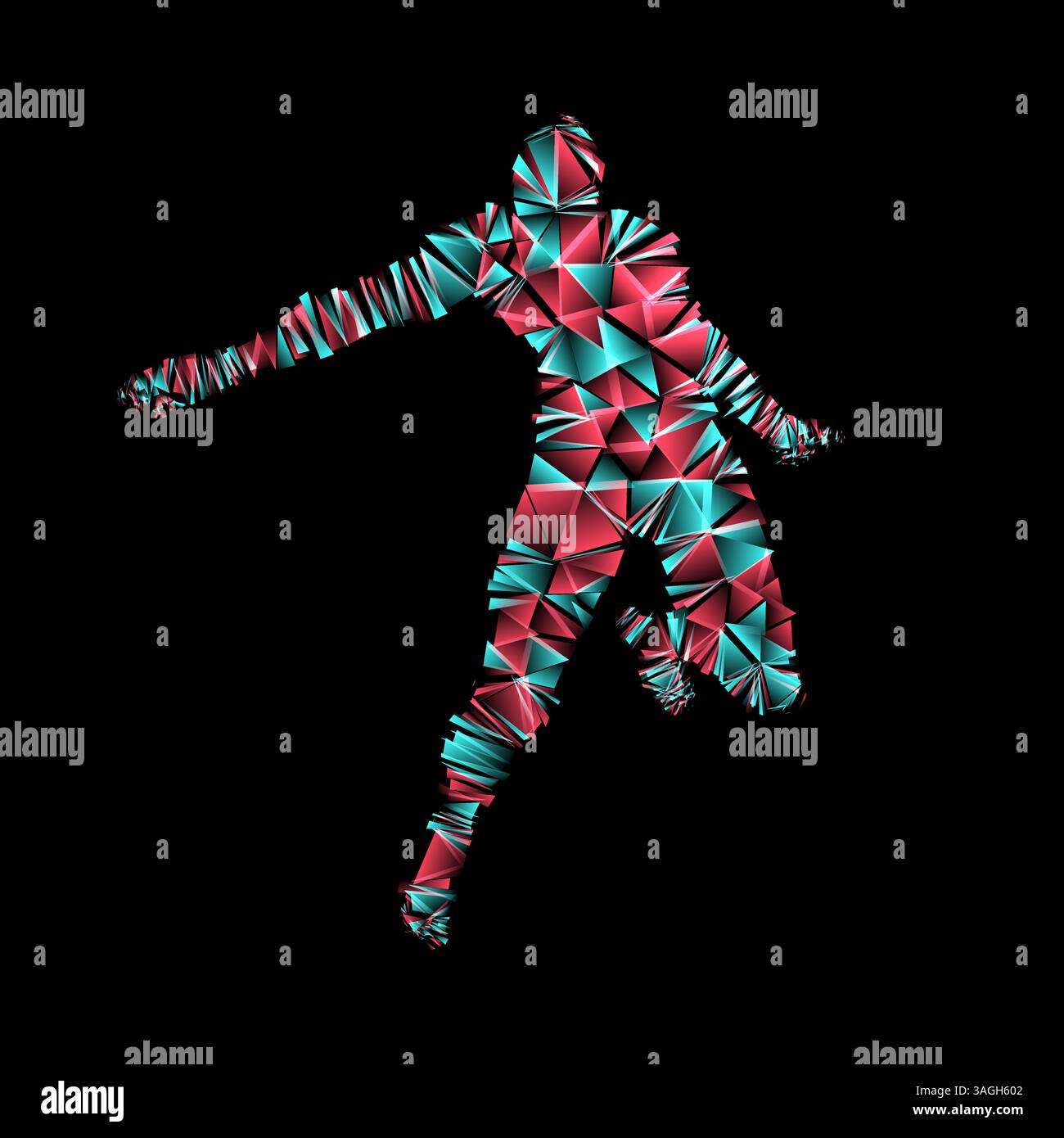 Business, freedom or happiness concept. 3d model of man. Human body ...