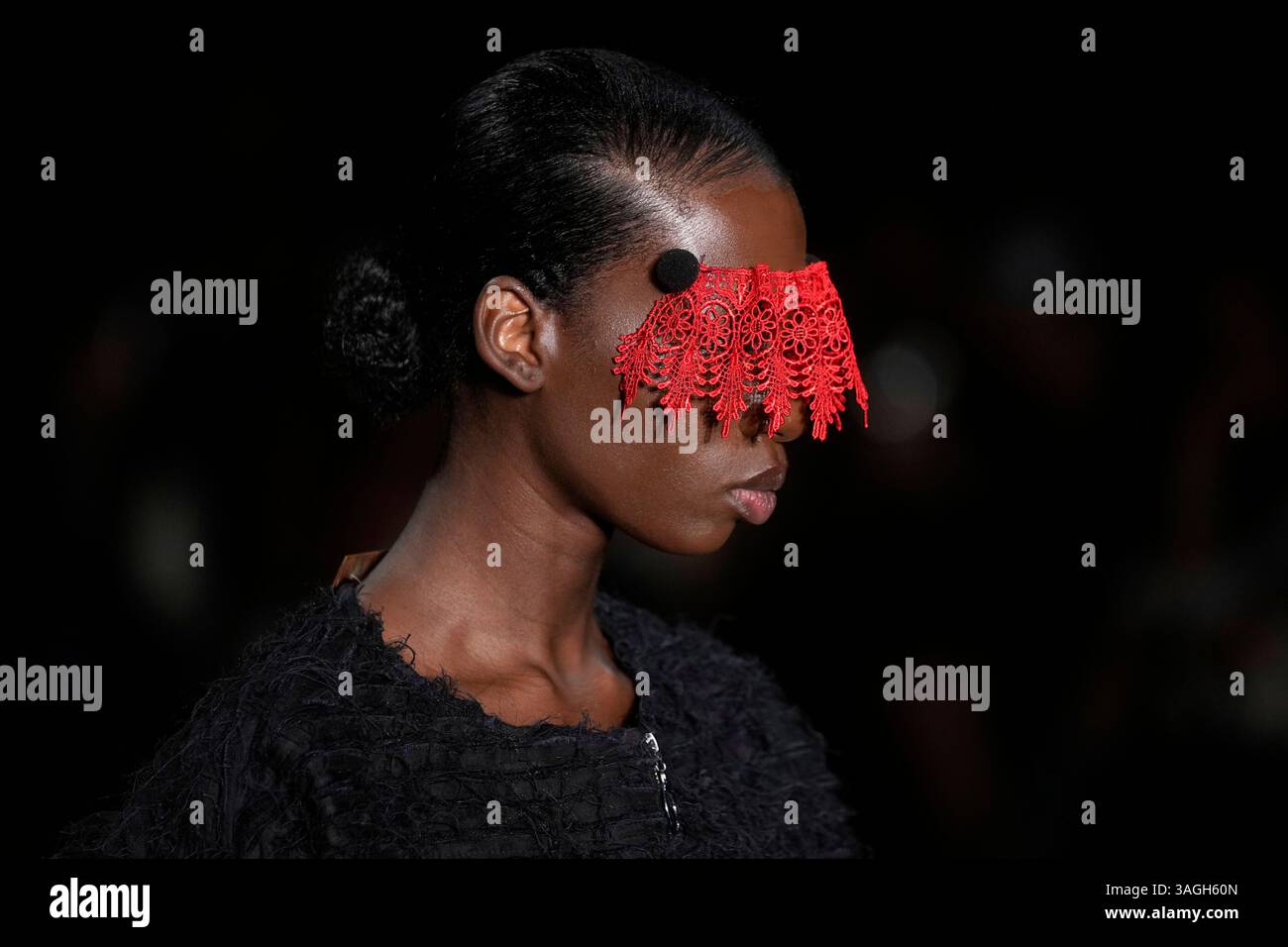 A model wears a creation from the Leandro Castro collection at Sao ...
