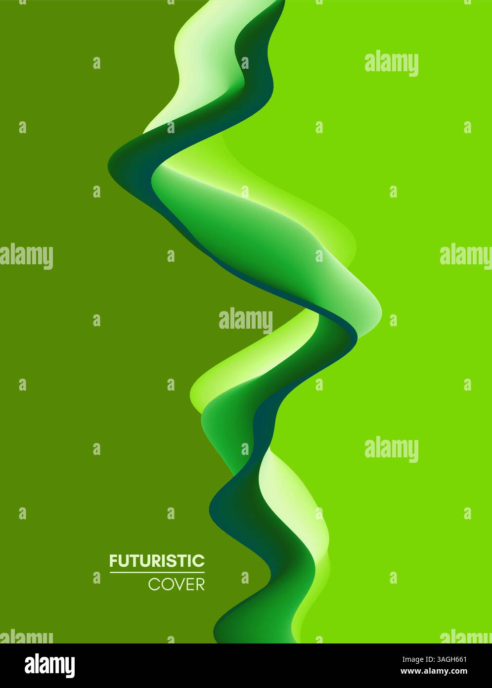 Abstract background with waves. Dynamic effect. 3d vector illustration ...