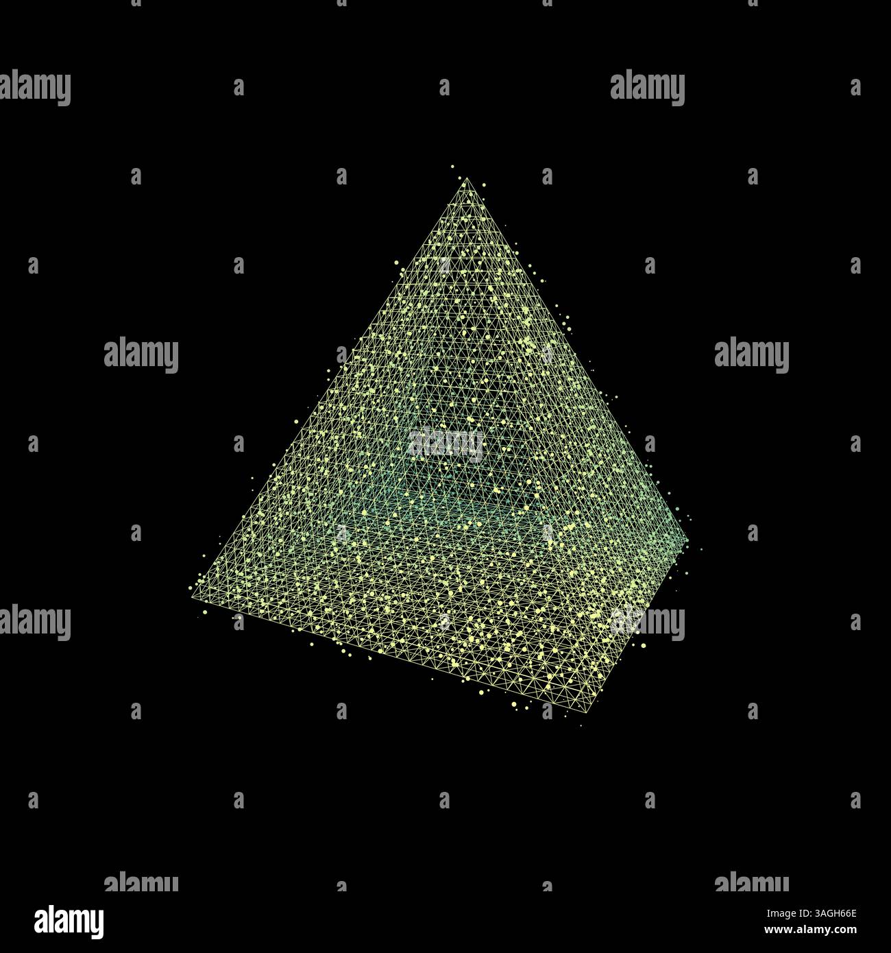 Pyramid. Regular tetrahedron. Platonic solid. 3d vector illustration ...