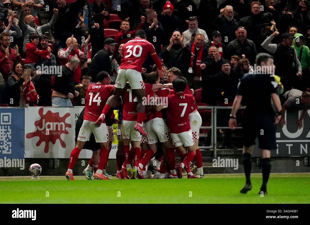 Bristol City's Haydon Roberts celebrates scoring their side's second ...