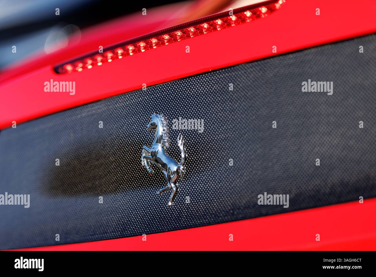Munich, Germany. 06th Apr, 2025. The Ferrari brand logo, the coat of ...