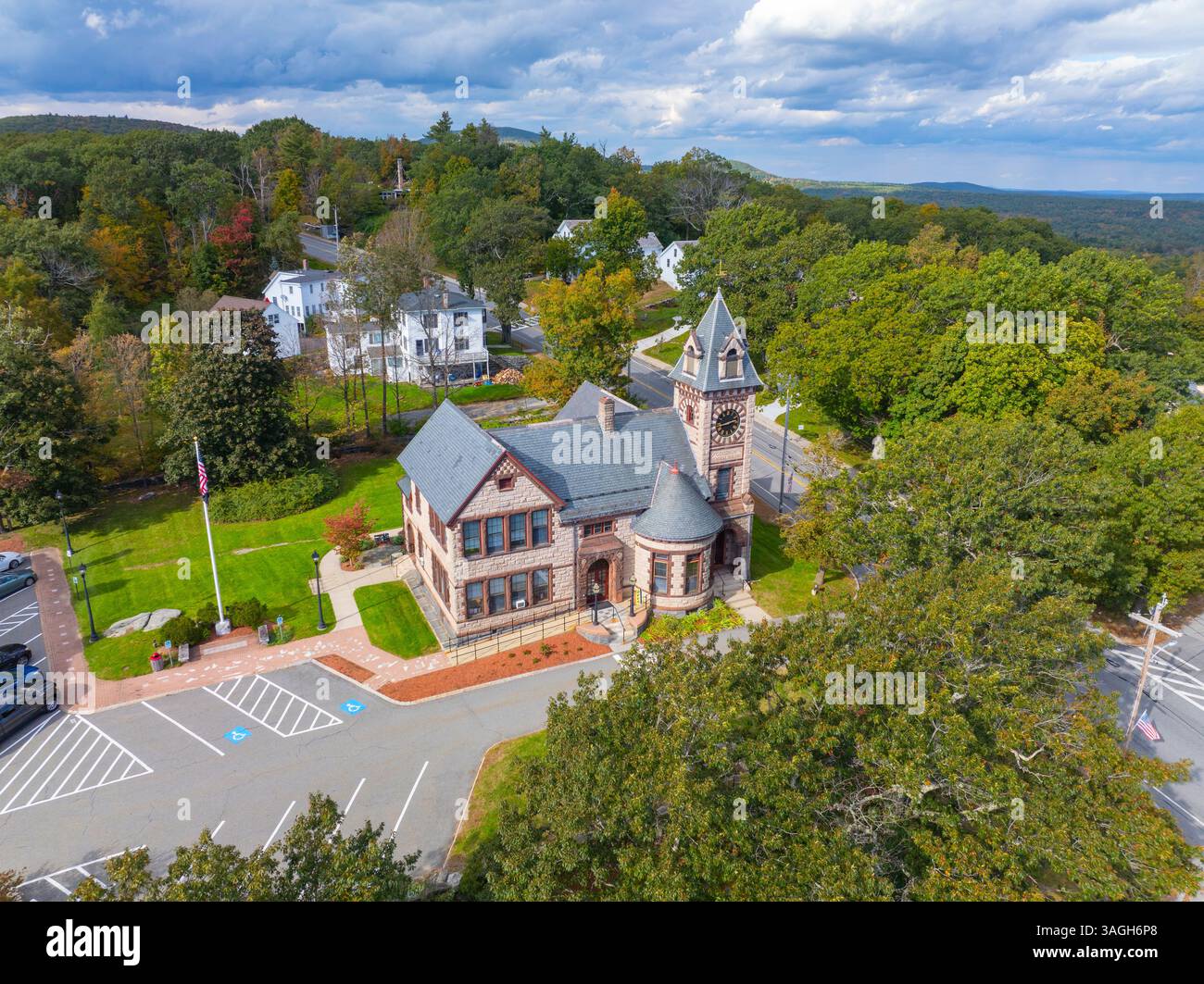Princeton Public Library aerial view in Goodnow Memorial Building in ...