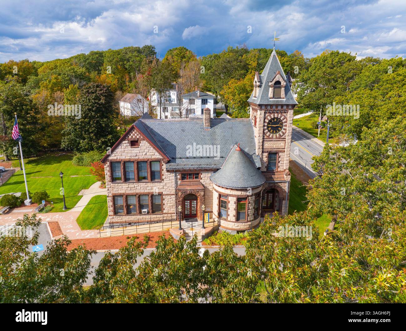 Princeton Public Library aerial view in Goodnow Memorial Building in ...