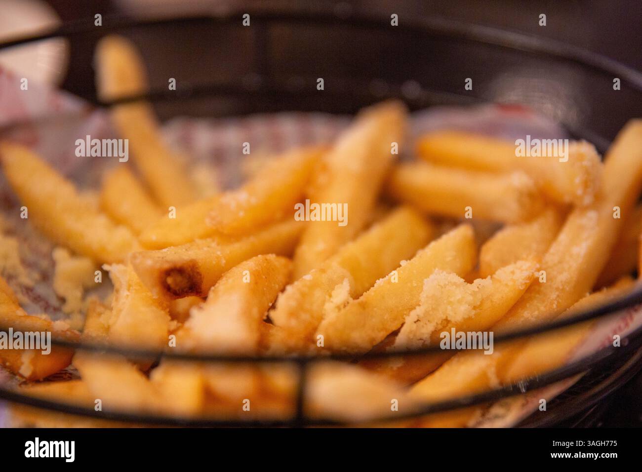 Basket of Fries to share as a snack Stock Photo - Alamy
