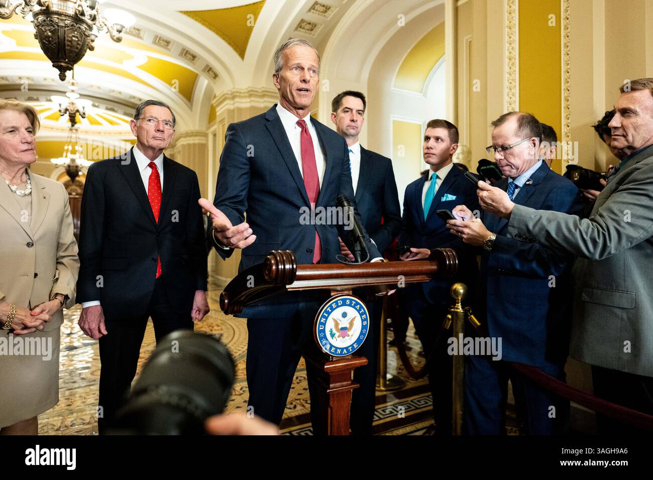 Washington, United States. 08th Apr, 2025. Senate Majority Leader John ...