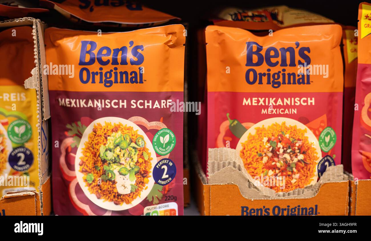 This image features Ben s Original Mexican rice packaging, illustrating ...