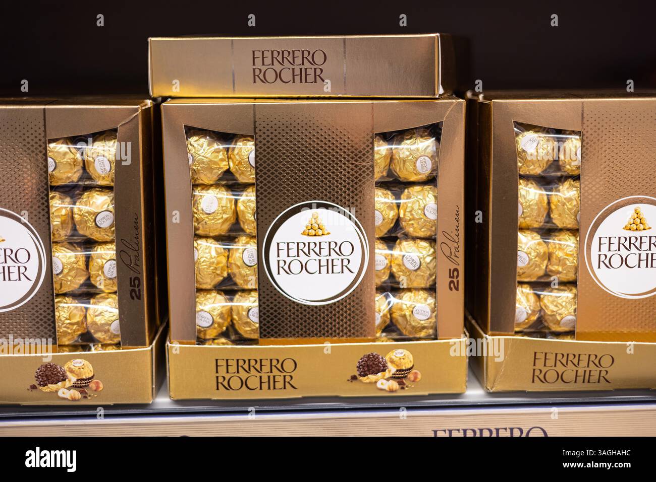 An exquisite collection of Ferrero Rocher chocolates beautifully ...