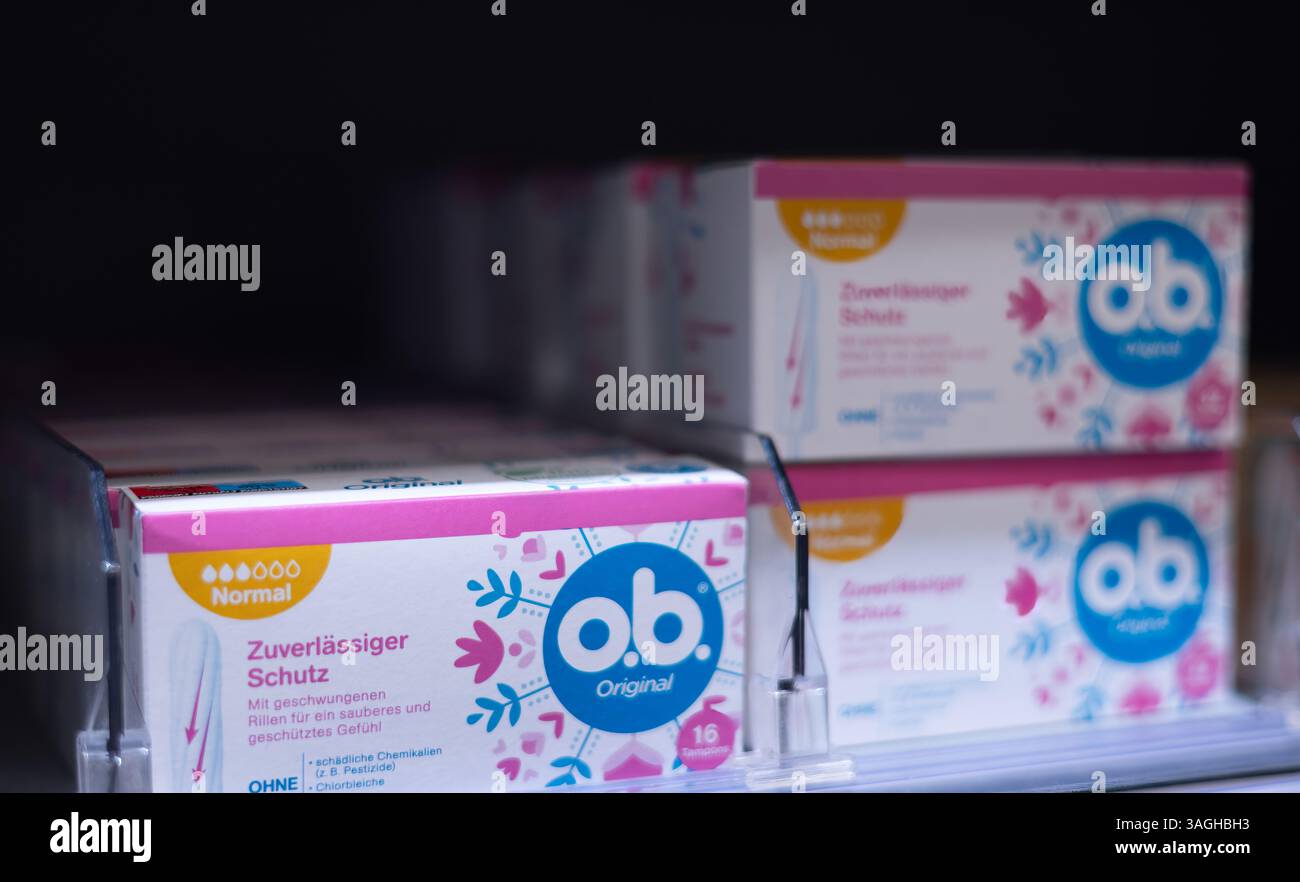 A tidy arrangement of ob Original menstrual products reflecting ...