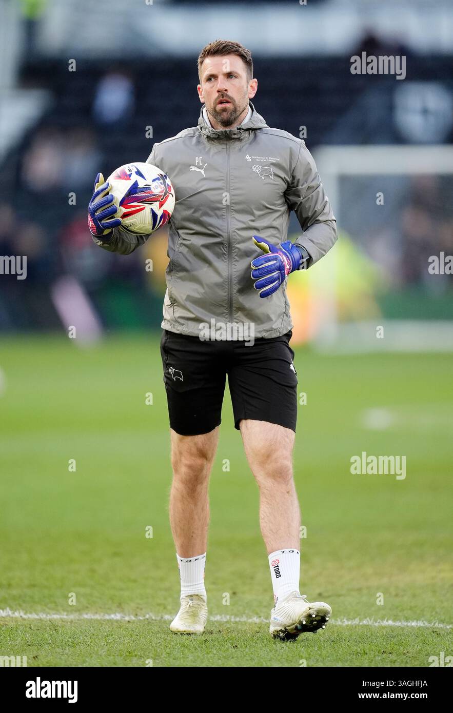 Derby County first team goalkeeper coach Paul Clements ahead of the Sky ...