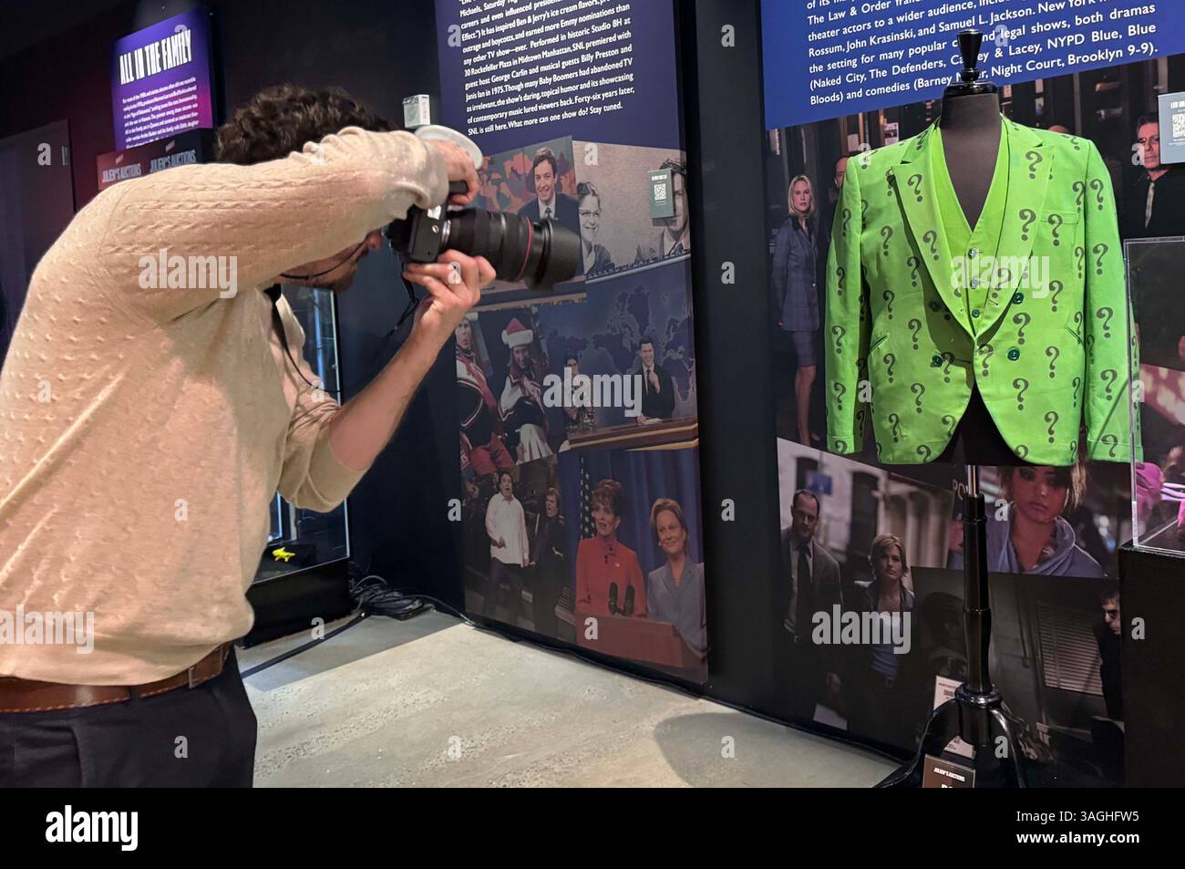New York, New York, USA. 8th Apr, 2025. A photographer takes a photo of ...