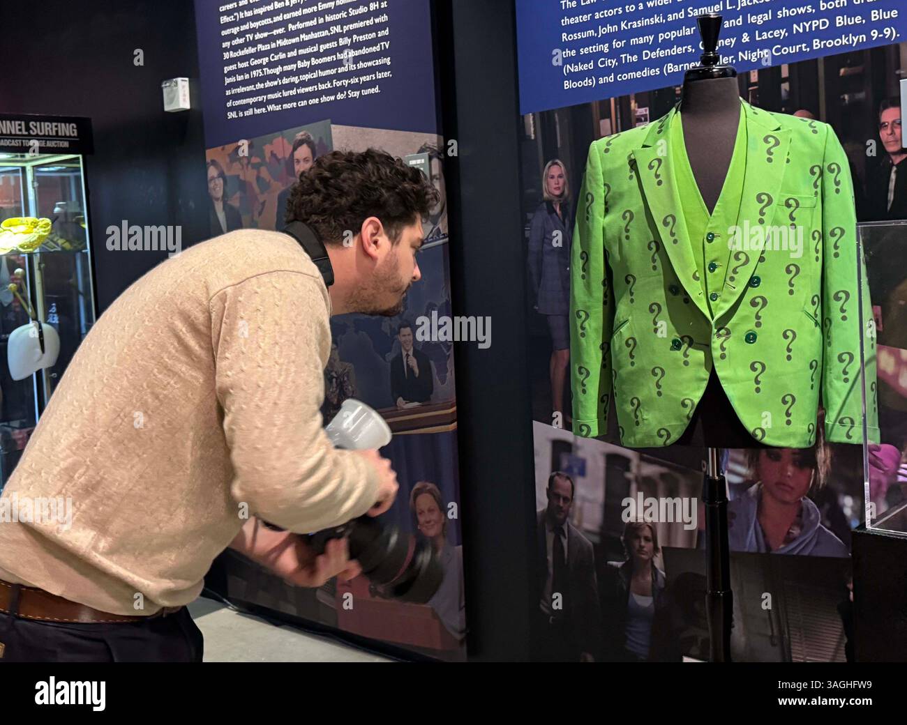 New York, New York, USA. 8th Apr, 2025. A photographer seen with the ...