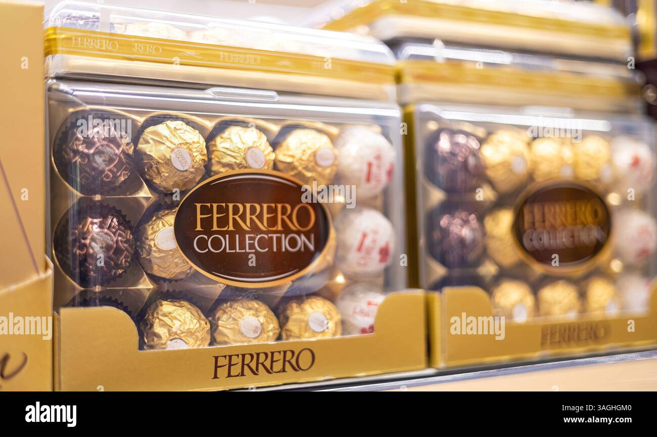 An exquisite collection of Ferrero Rocher chocolates beautifully ...