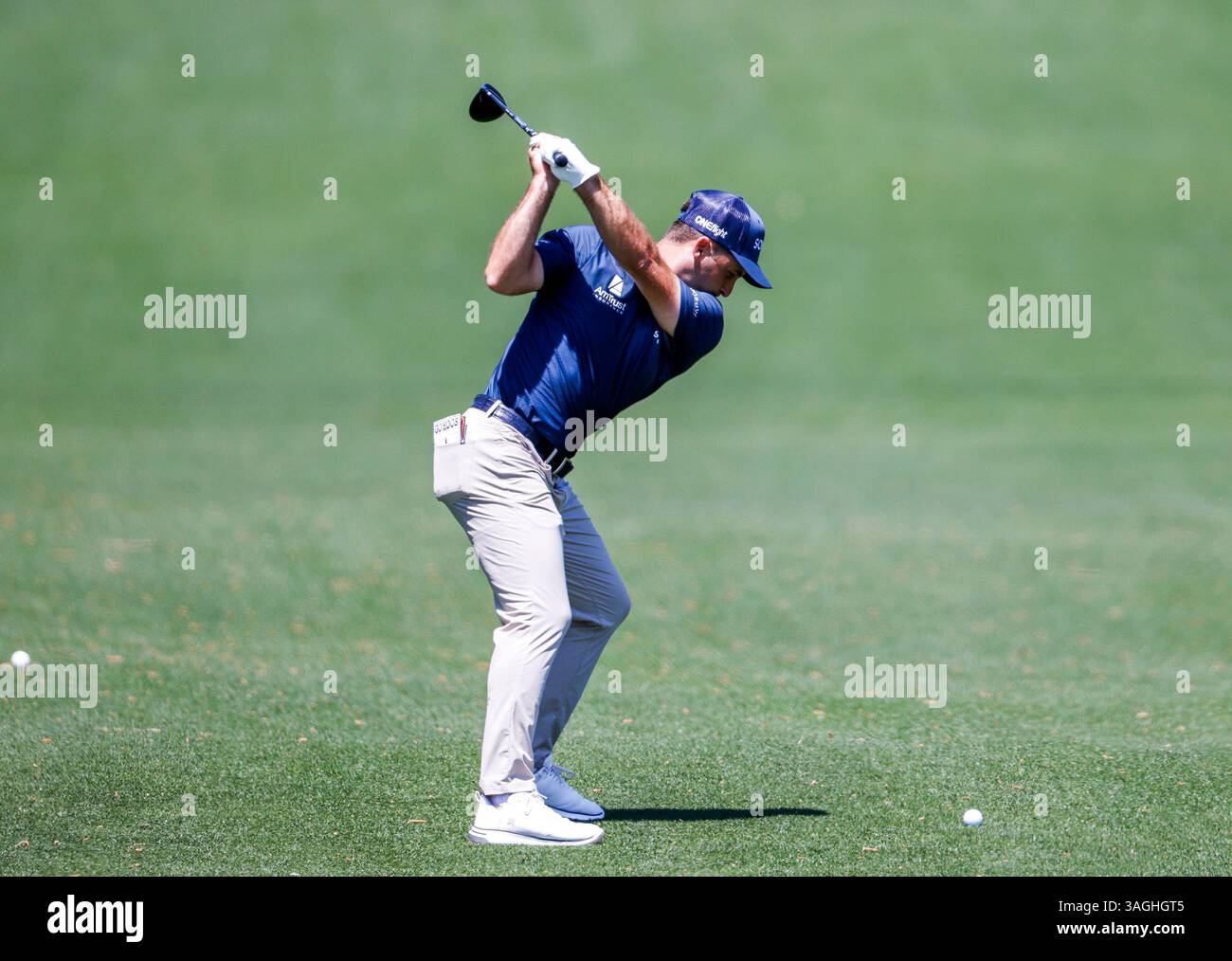 Augusta, United States. 08th Apr, 2025. Denny McCarthy of the US hits ...