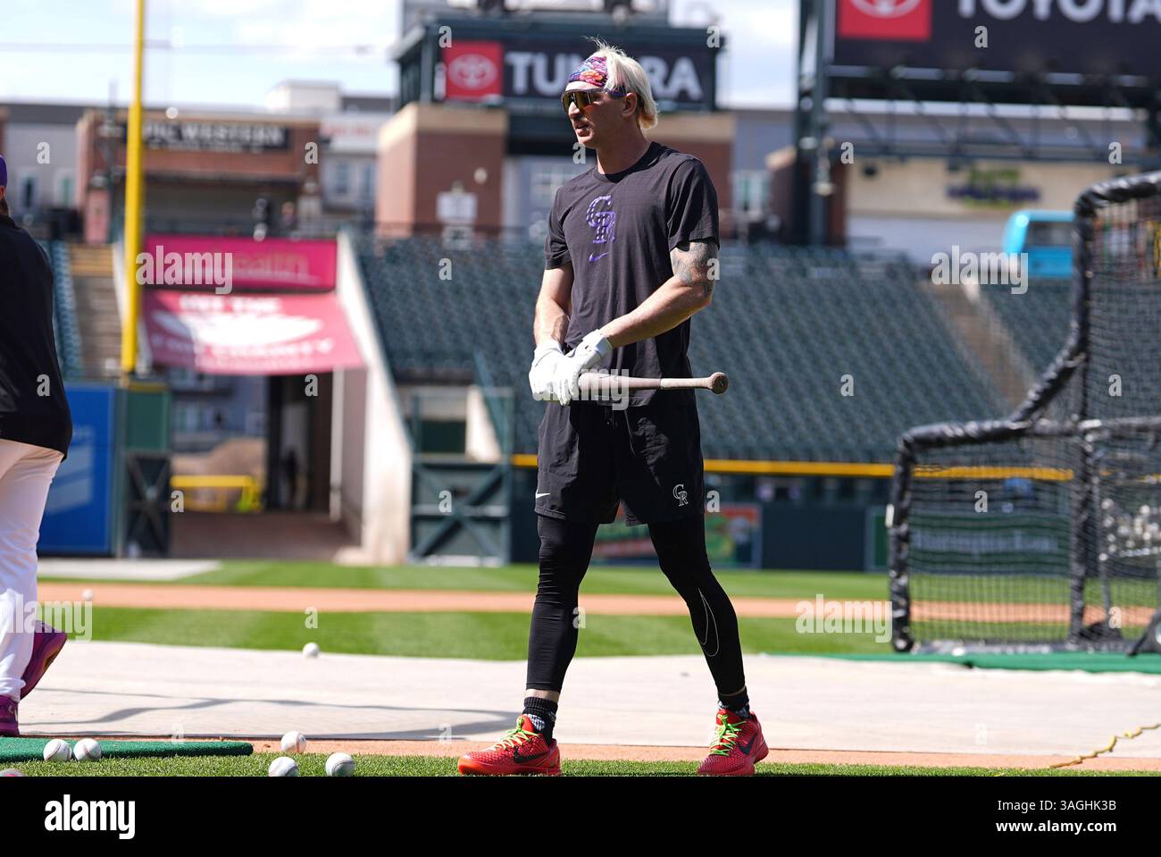 Colorado Rockies right field prospect Zac Veen, who was called up from ...
