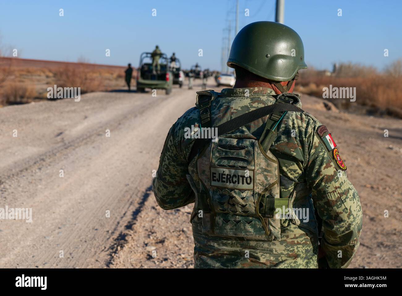 Mexican armed forces conduct security operations near the US-Mexico ...
