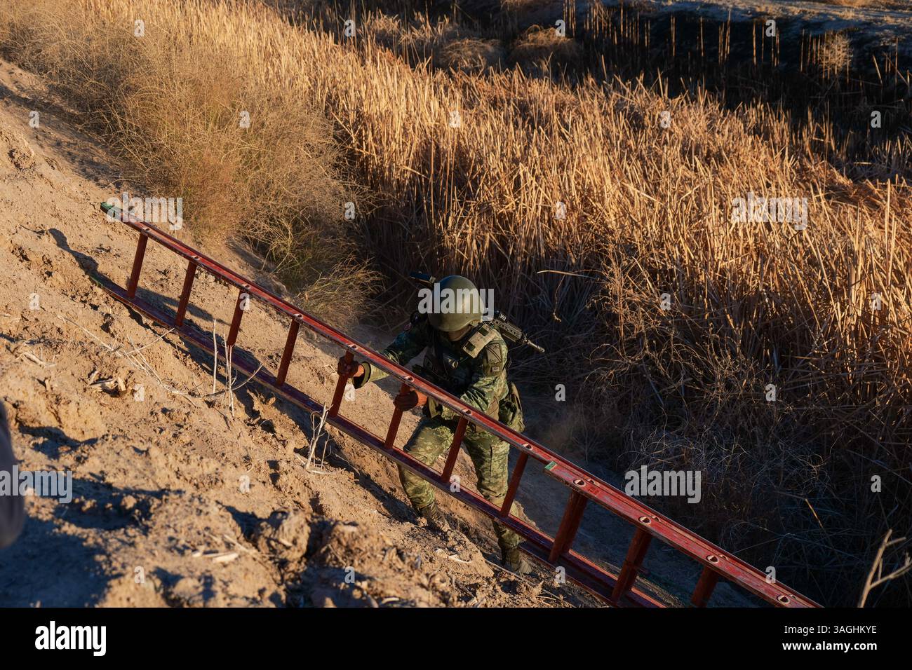 Mexican armed forces conduct security operations near the US-Mexico ...