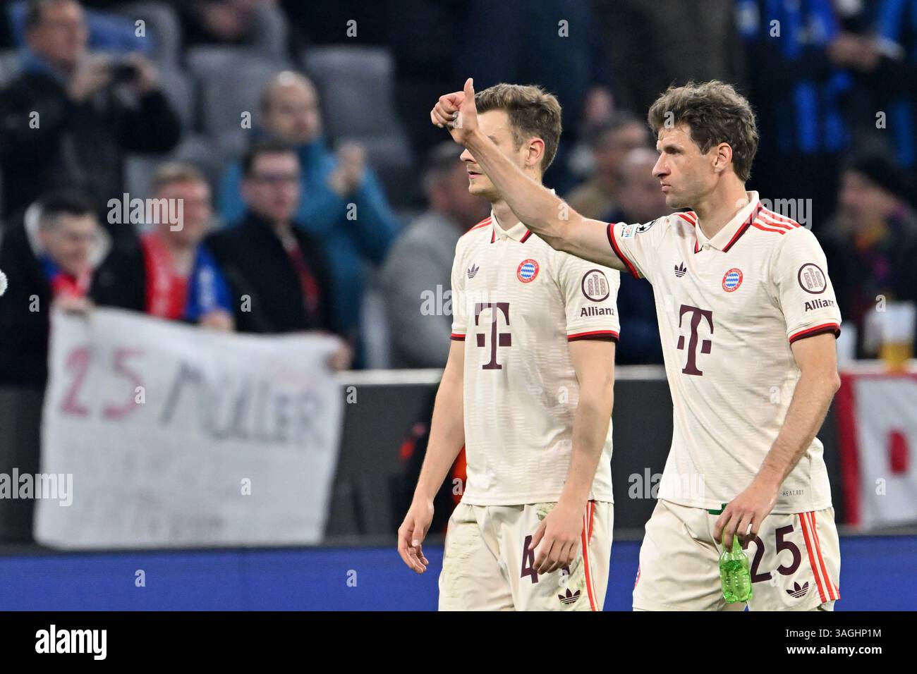 Munich, Germany. 08th Apr, 2025. Soccer, Champions League, FC Bayern ...