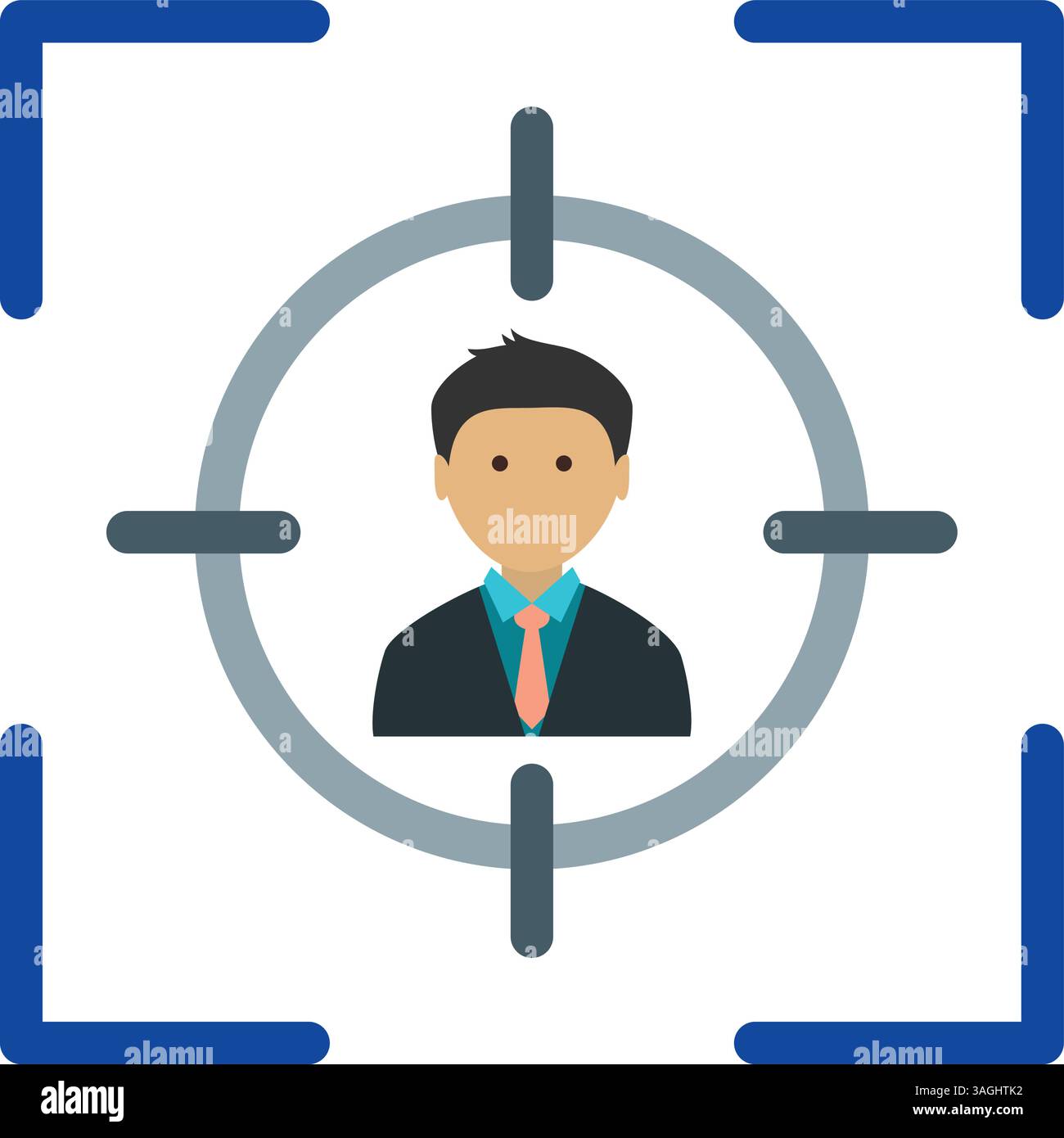 Targeted icon vector image. Suitable for mobile apps, web apps and ...