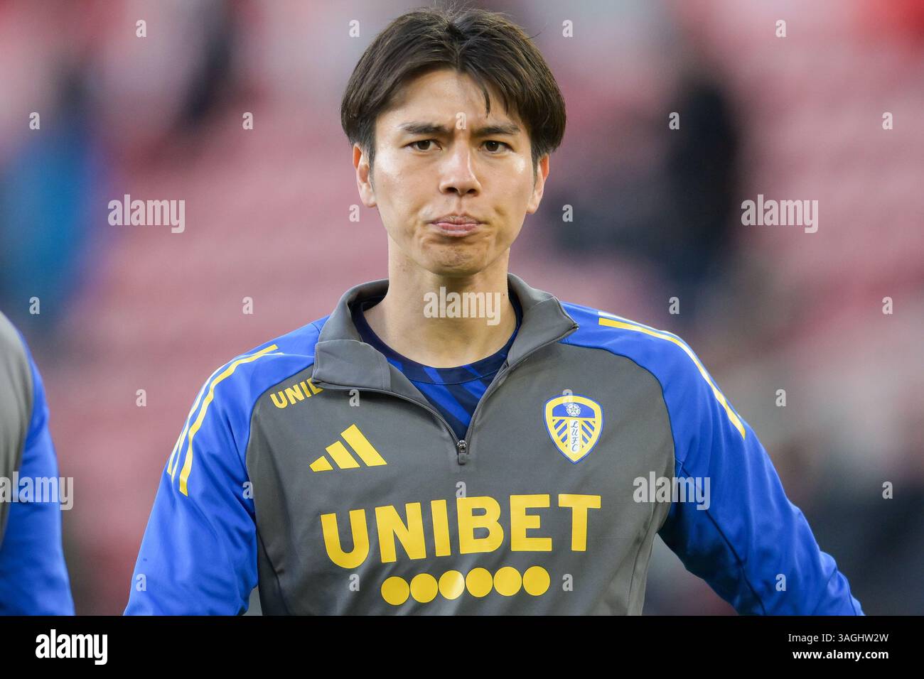 Leeds United's Ao Tanaka during the Sky Bet Championship match between ...