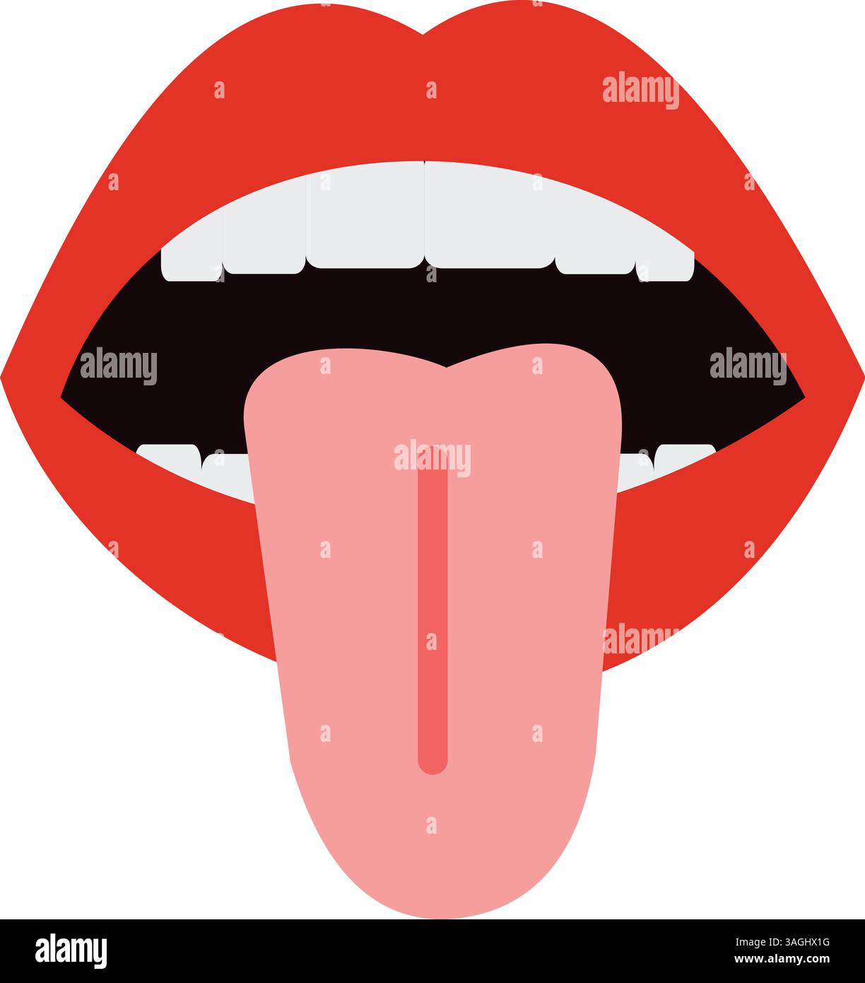 Tongue icon vector image. Suitable for mobile apps, web apps and print ...