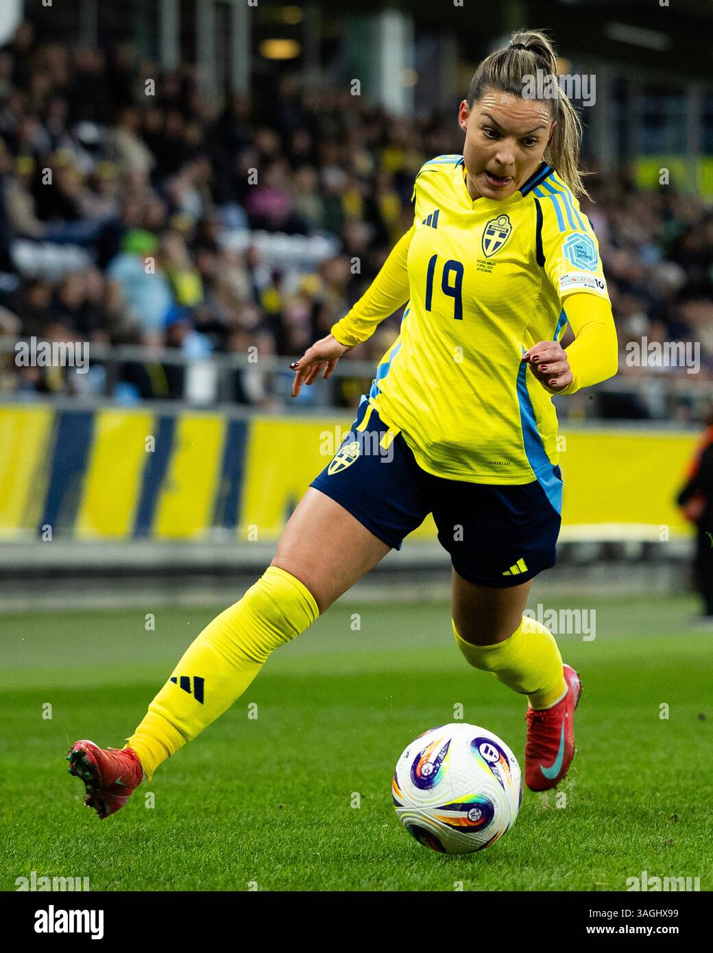 250408 Johanna Rytting Kaneryd of Sweden during the UEFA Women's ...