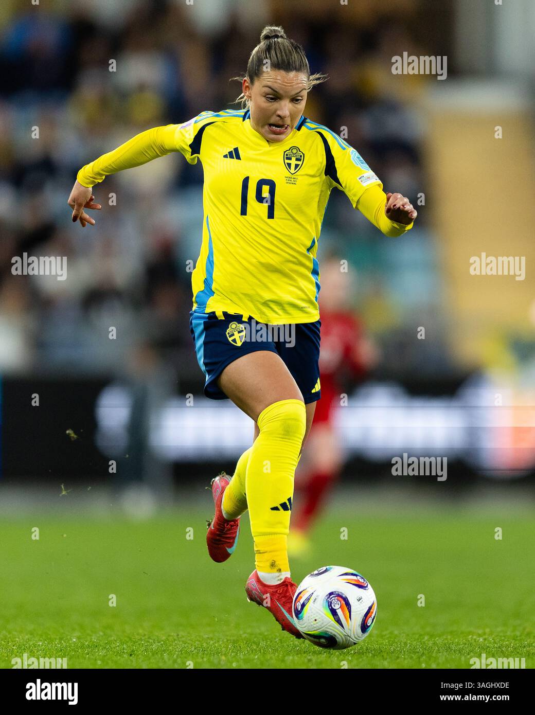 250408 Johanna Rytting Kaneryd of Sweden during the UEFA Women's ...