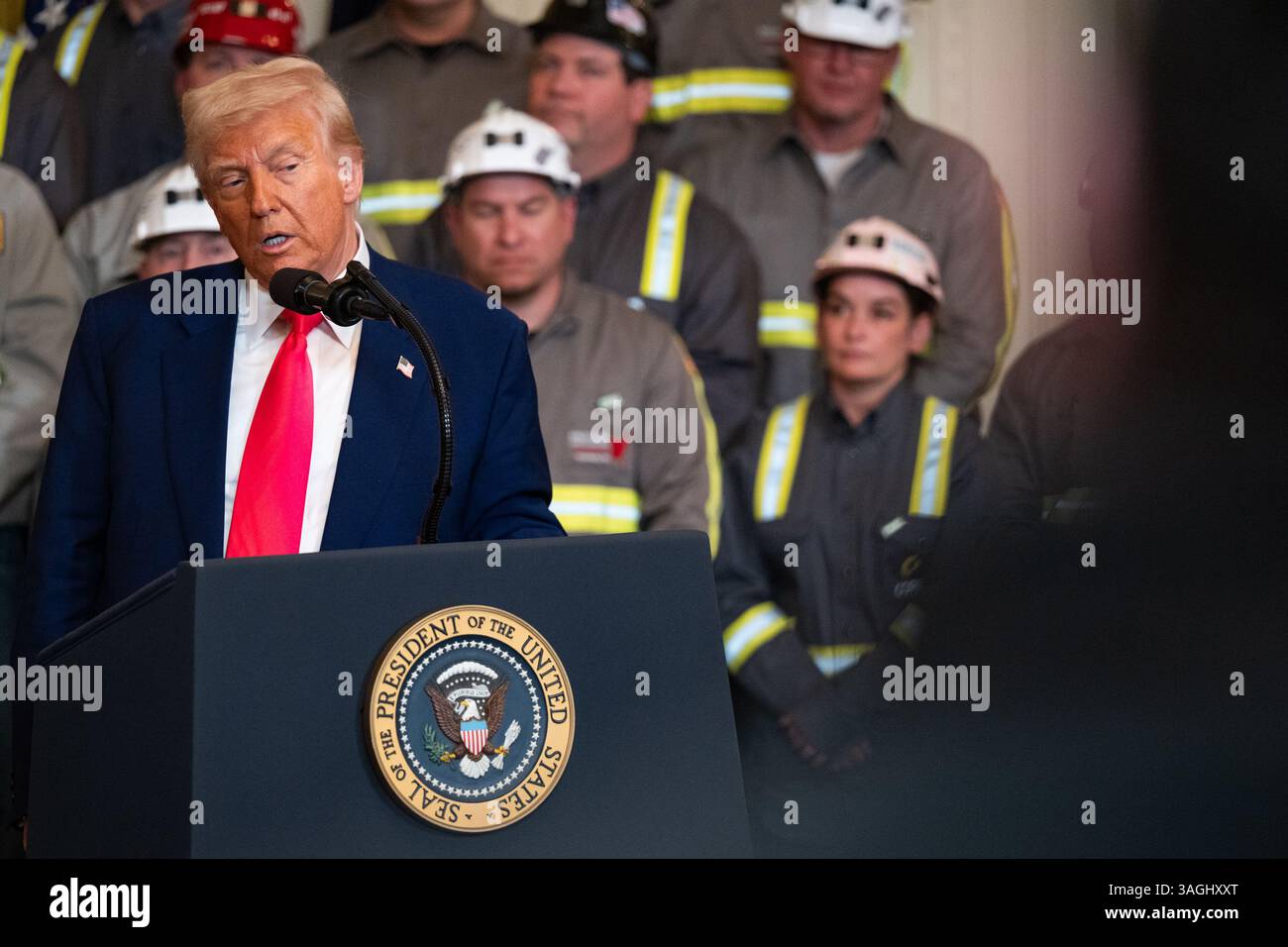 Washington, USA. 08th Apr, 2025. United States President Donald Trump ...